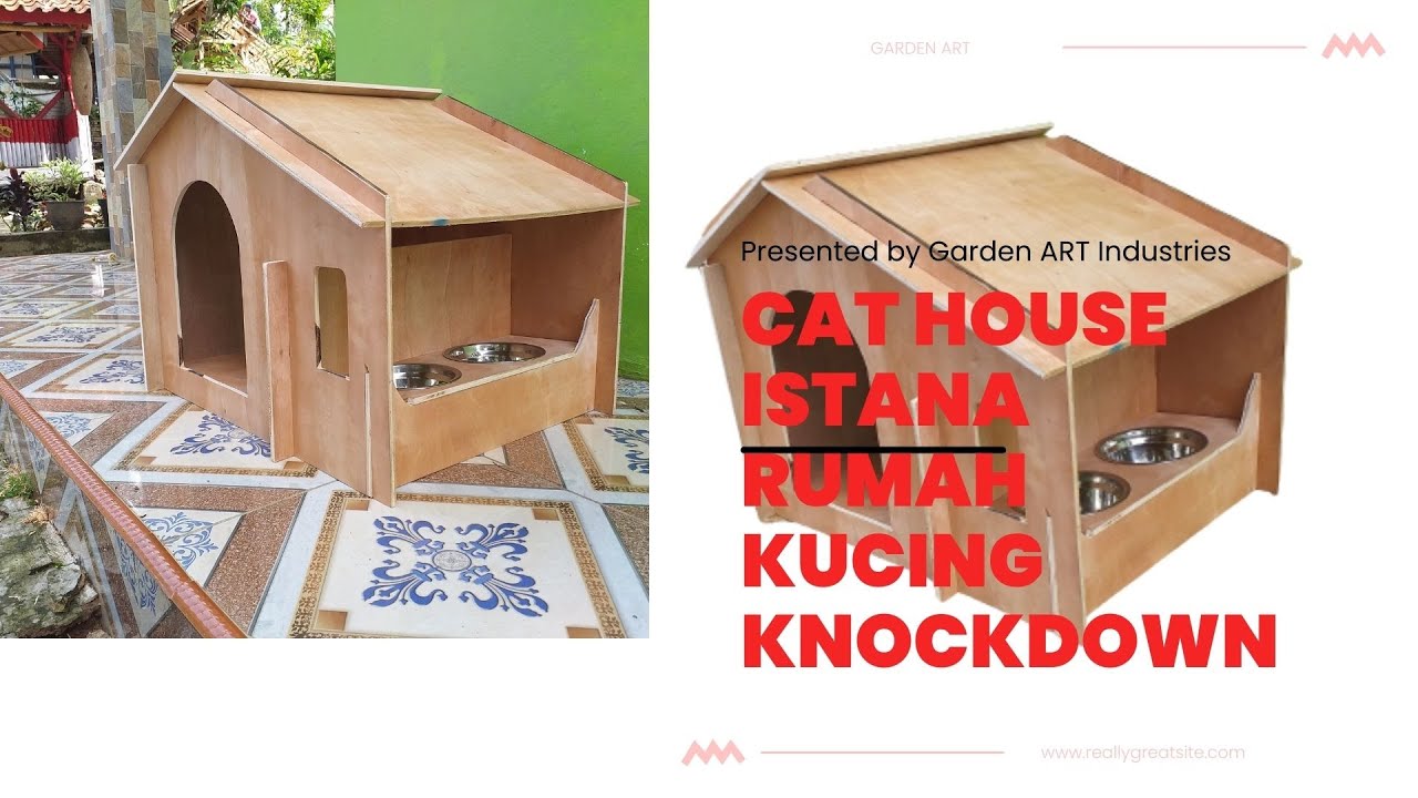 ISTANA RUMAH KUCING / KANDANG KUCING KAYU BONGKAR PASANG UKURAN BESAR ...