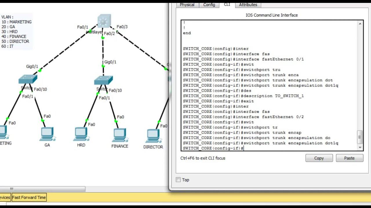 BASIC CONFIGURATION VLAN INTER-VLAN ROUTING VTP DHCP MULTILAYER SWITCH - YouTube