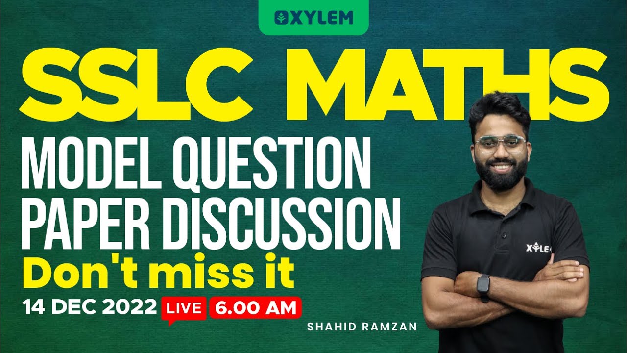 SSLC Maths | Model Question Paper Discussion | Christmas Exam Full ...