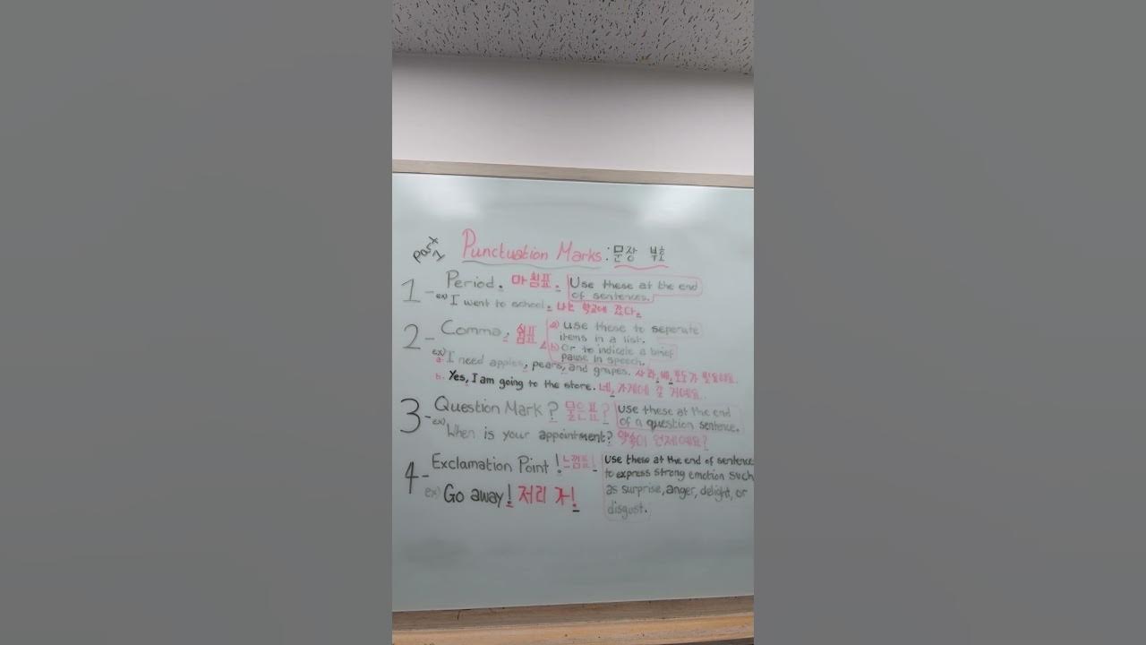 English Punctuation Marks: periods. comma, question mark? exclamation ...
