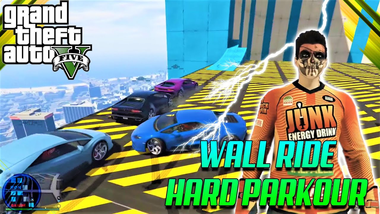 GTA V | Very Funny Wall Ride Hard Parkour ft. Net Chalagaya - YouTube