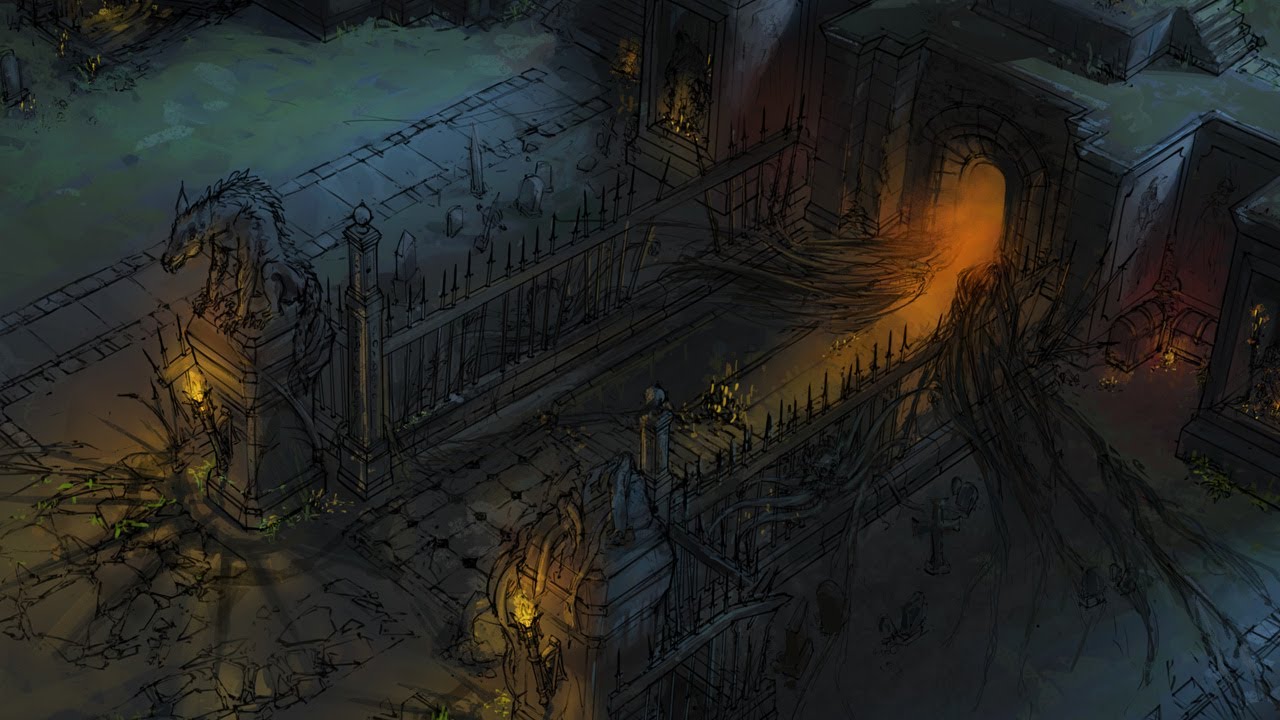 Haunted Graveyard Concept Art - YouTube