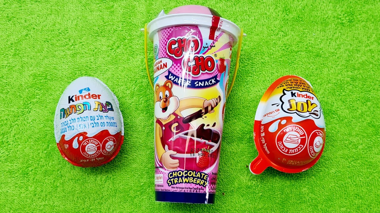 Satisfying Relaxing Candy - Cho Cho wafer snack & Kinder Surprise Egg ...