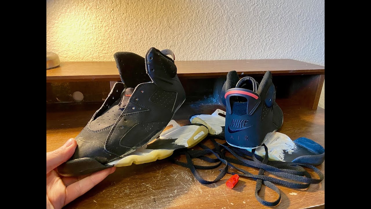 23 Year Old Jordan 6 Infrared Restoration - YouTube