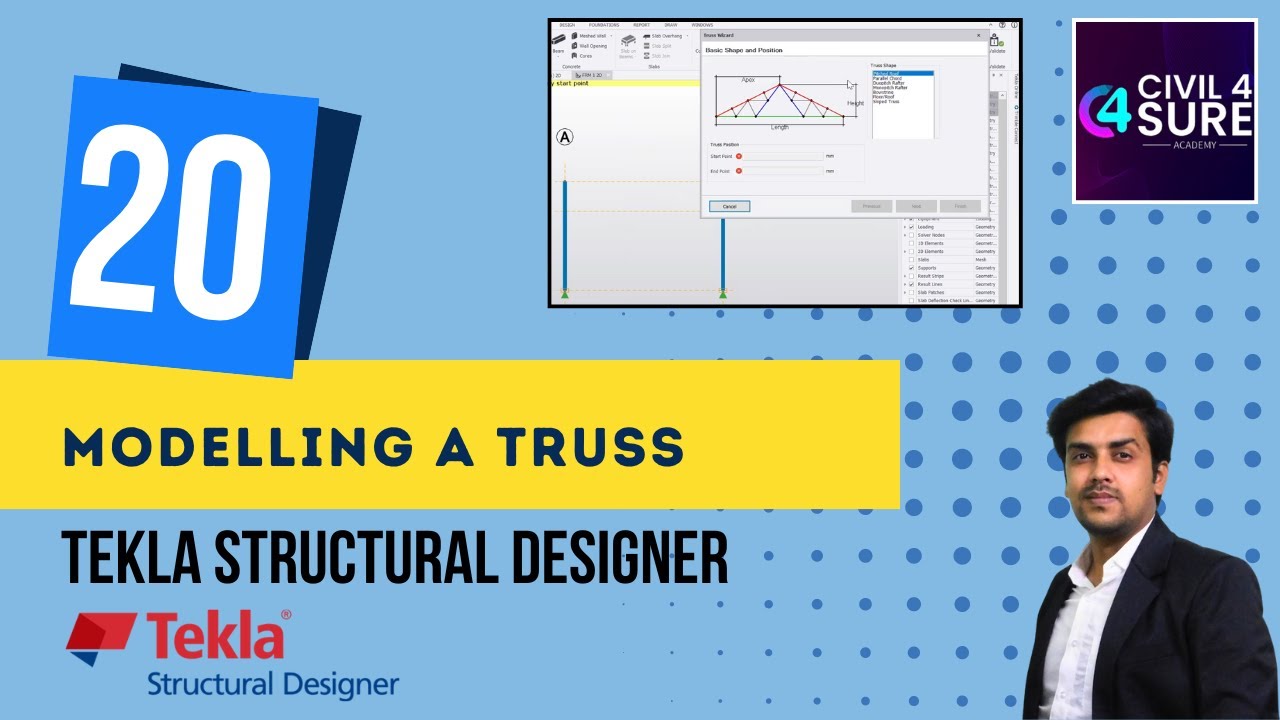 Tekla Structural Designer - 20 Truss Modelling in Tekla - YouTube