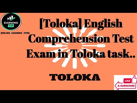[Toloka] English Comprehension Test in #youtube #ytstudio #toloka # ...