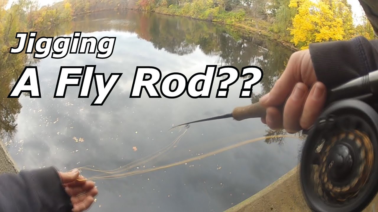 Vertical JIGGING with a FLY ROD?? - YouTube