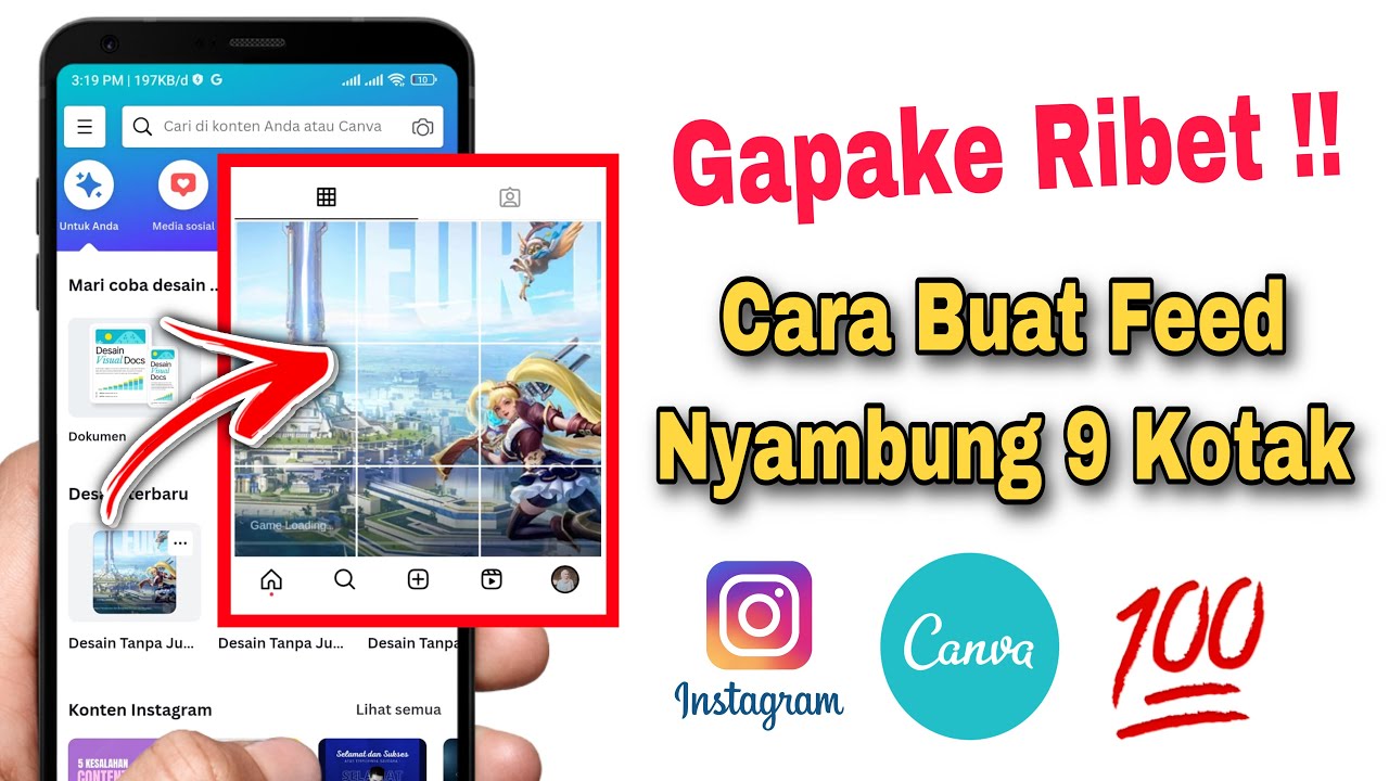 Cara Membuat Feed Instagram 9 Kotak Di Canva - YouTube