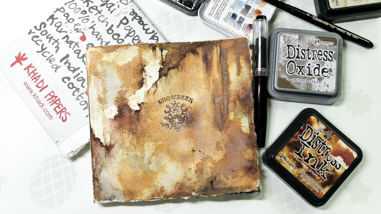 khadi Papers 150gsm paperback book - vintage art journal - YouTube