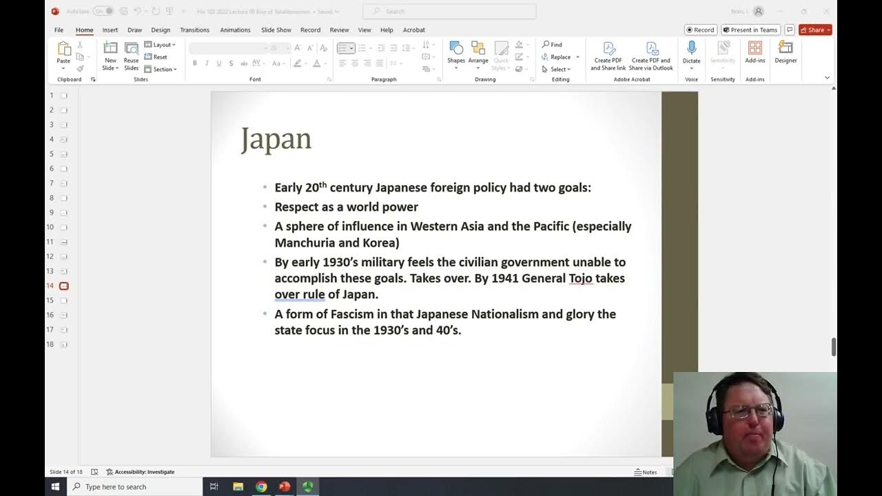 History 102 Lecture 7 Rise of Totalitarianism part Japan - YouTube