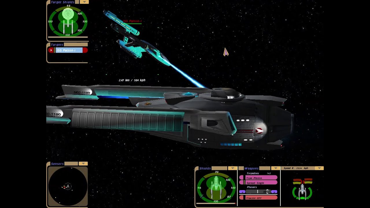 Behemoth Class vs ISS Patton | KM | Star Trek Bridge Commander - YouTube