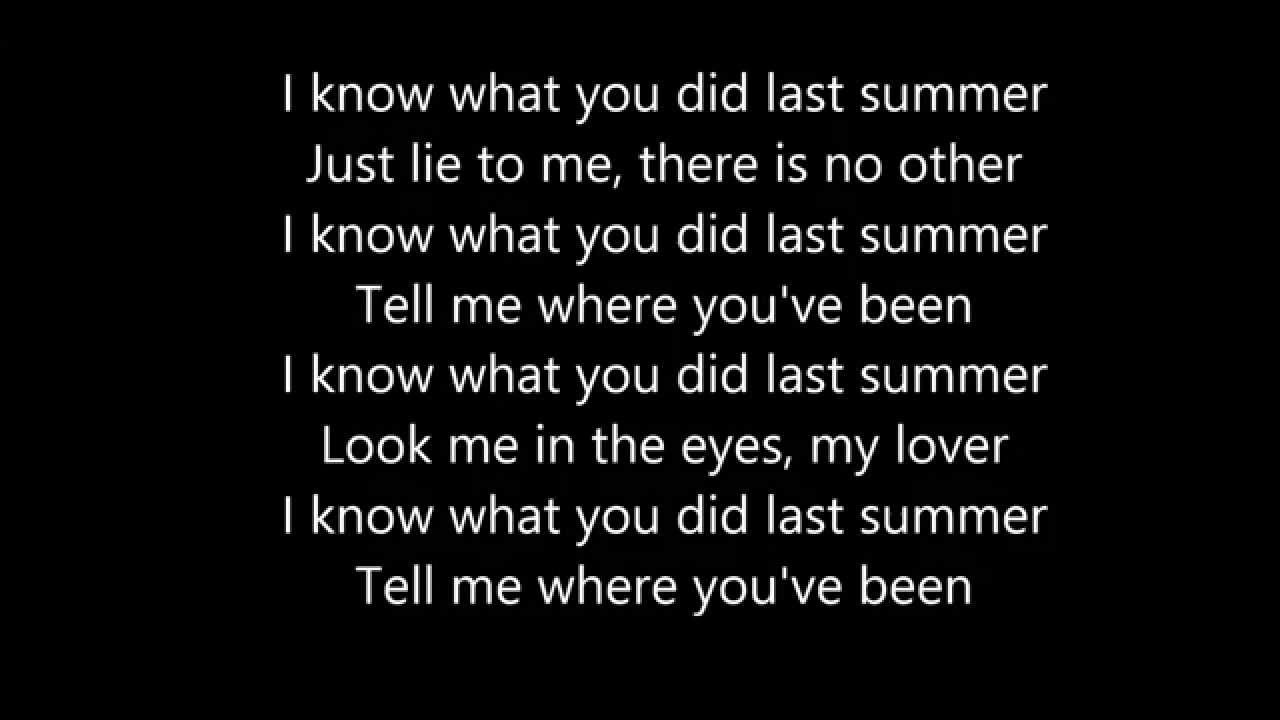 I know what you did last summer -Shawn Mendes and Camila Cabello lyrics ...