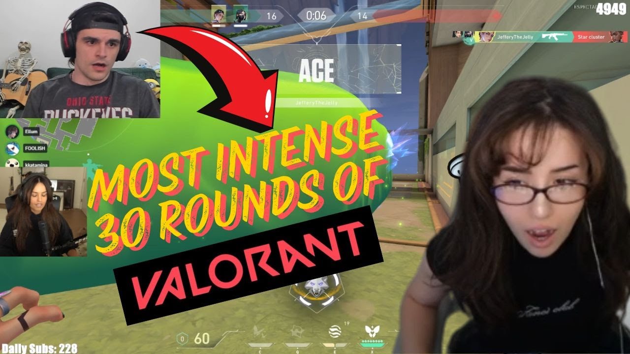 Valkyrae & Foolish Most Intense 30 Round of Valorant with Pokimane ...