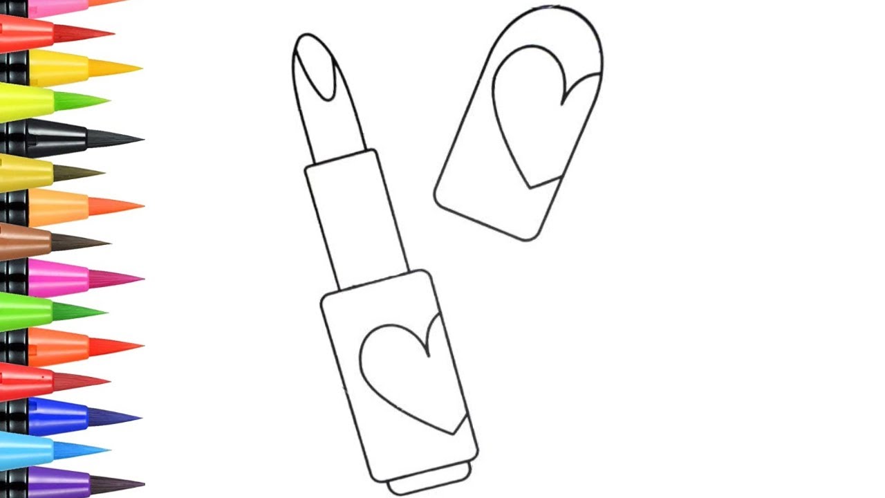 Dibuja Y Colorea Un Pintalabios 💄Dibujos Fáciles Para Niños - YouTube