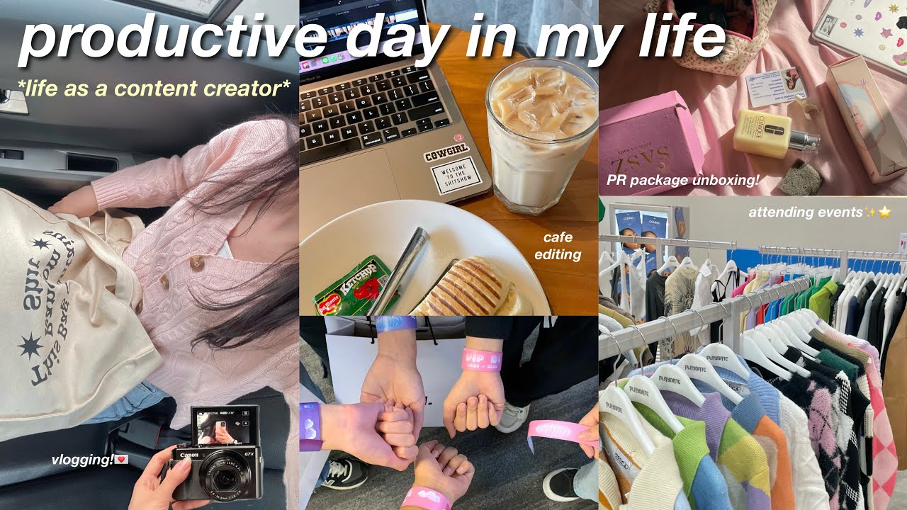 PRODUCTIVE DAY *as a content creator* : attending events, content ...