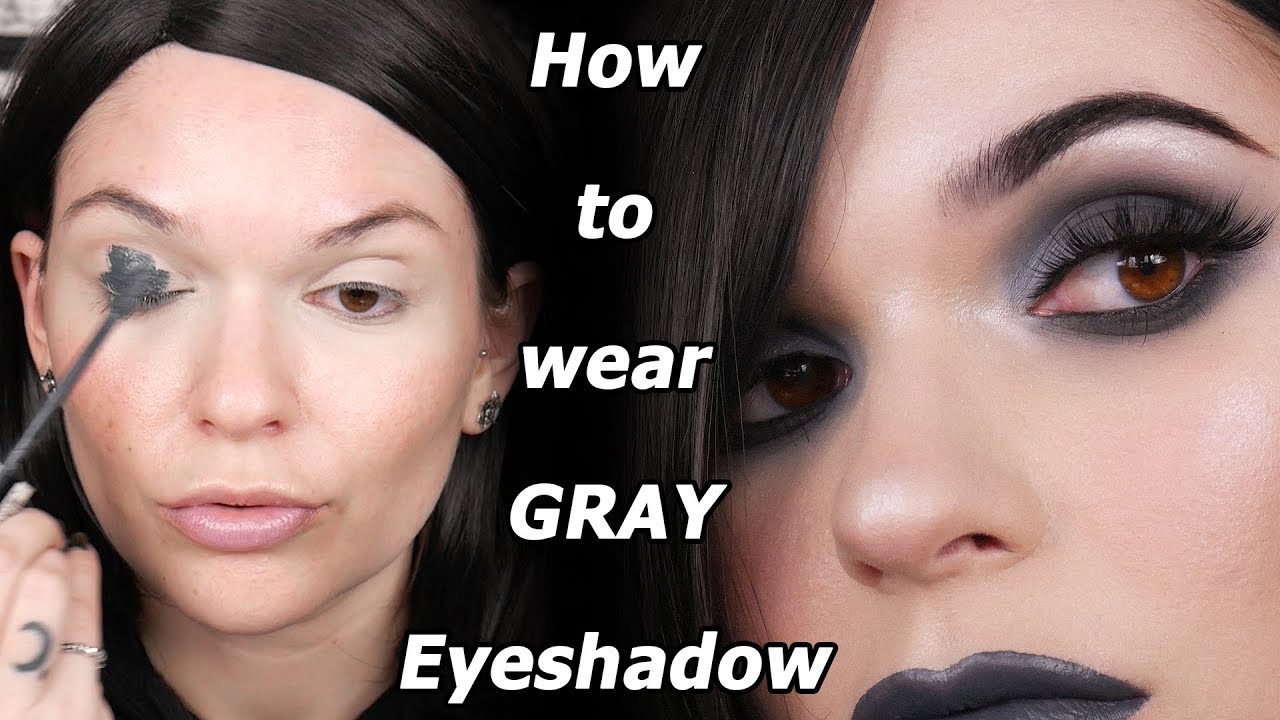 GRAY Eyeshadow (one color makeup tutorial) - YouTube