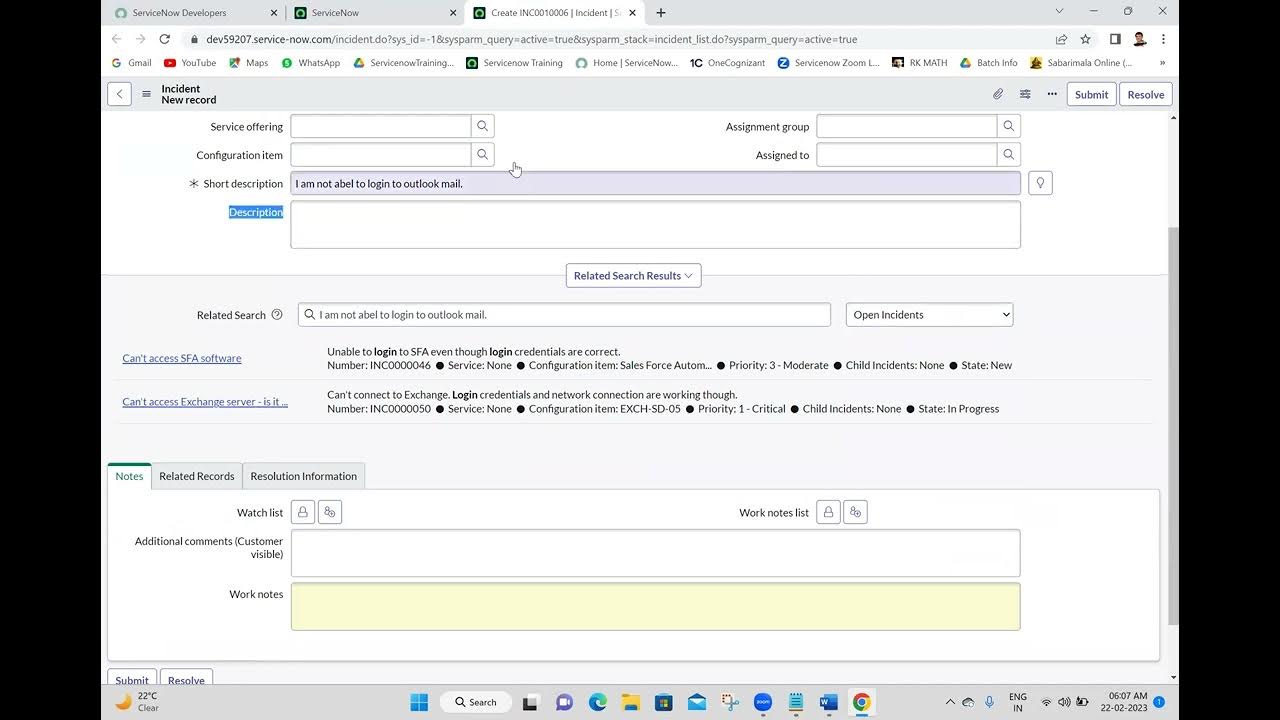 Batch 18 Servicenow Class 6 Incident Youtube