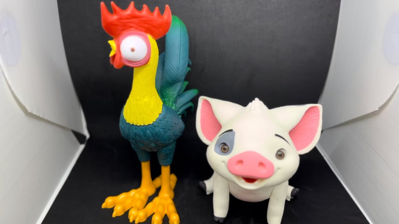 Kit Porco Pua e Galo Hei Hei Filme Moana Disney - Unboxing - YouTube