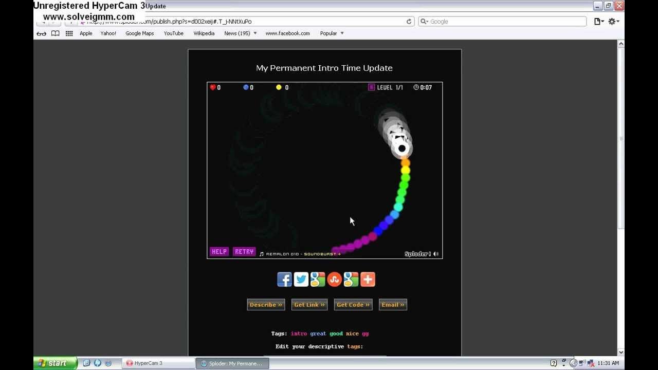 My Intro in Sploder - YouTube