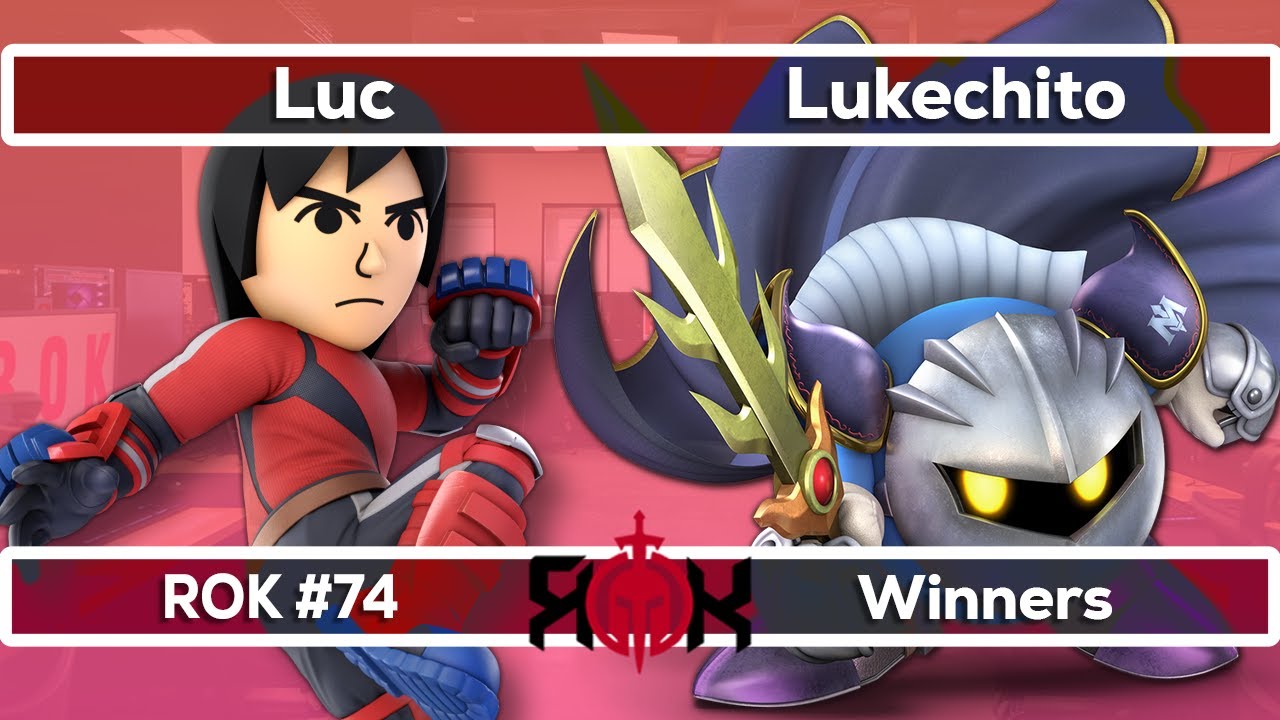 Luc (Mii Brawler) vs Lukechito (Meta Knight) - ROK Esports Smash Ultimate #74 - WR2 - YouTube