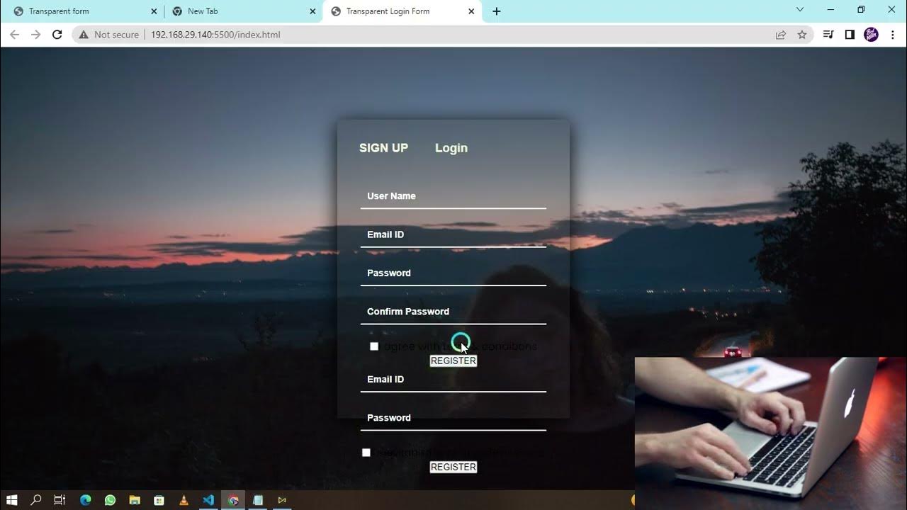 ASMR Programming - Morden Transparent Login Form In HTML, CSS ...