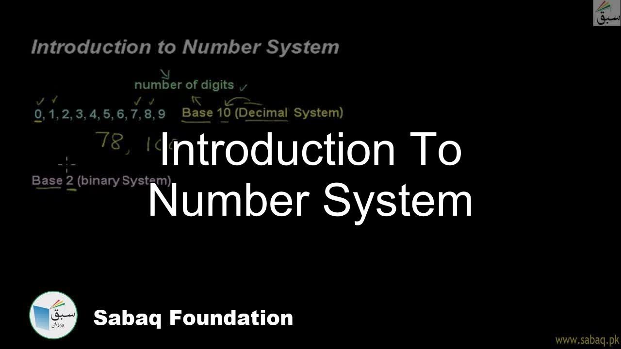 Introduction to Number System, Computer Science Lecture | Sabaq.pk | - YouTube