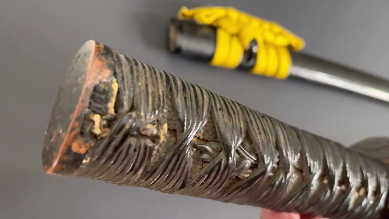02247 ANTIQUE NIHONTO JAPANESE SAMURAI LONG SWORD KATANA YOSHIMITSU 吉光 ...