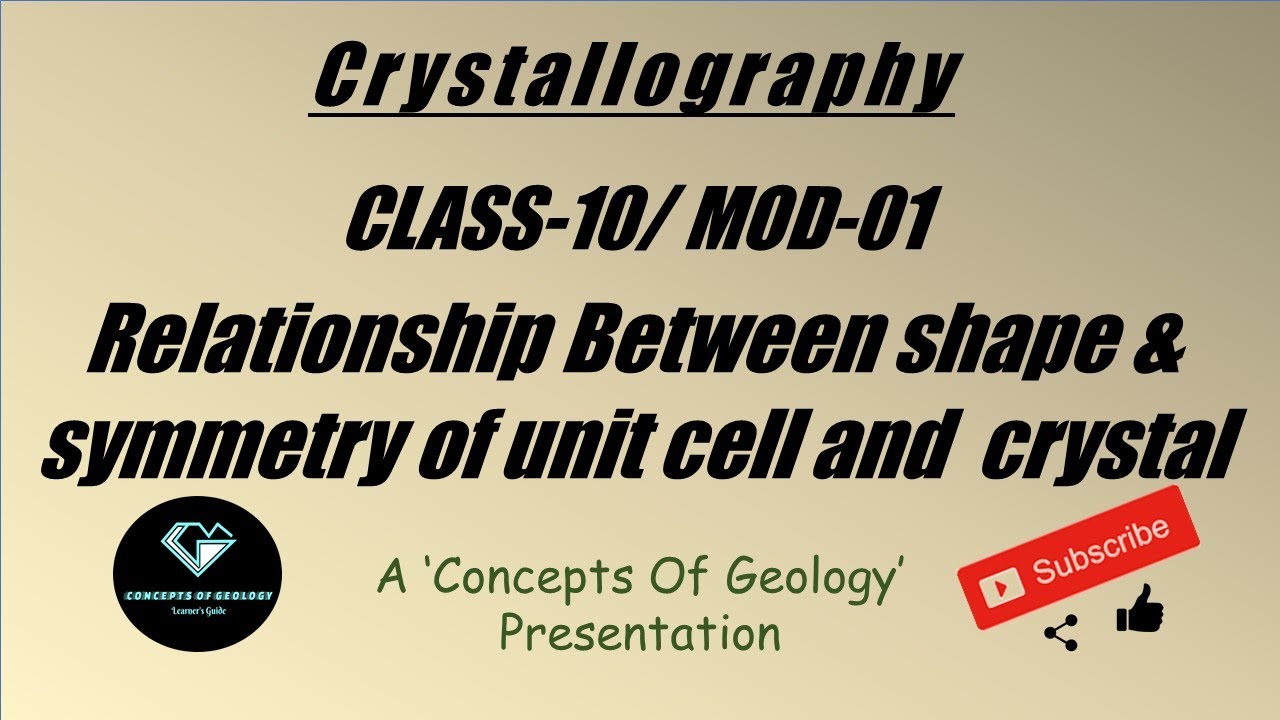 Crystallography: Class-10/ Module-01 (The shape and symmetry of the ...