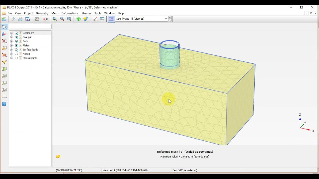 Tank simulation Plaxis 3D - YouTube