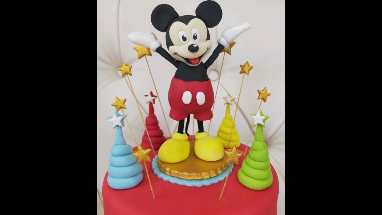 Making a Mickey Mouse Fondant Cake Topper - YouTube