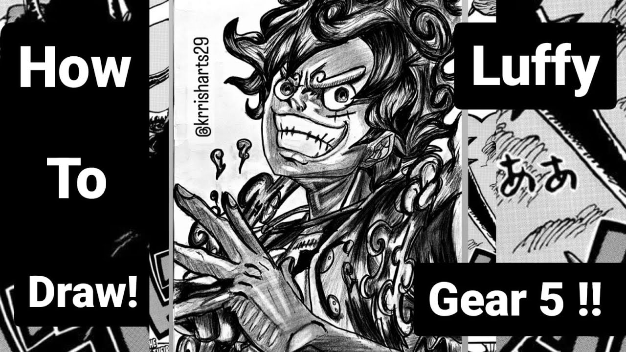 How To Draw Luffy ( Gear 5 ) 🌙 !! SPEED DRAWING !! - YouTube
