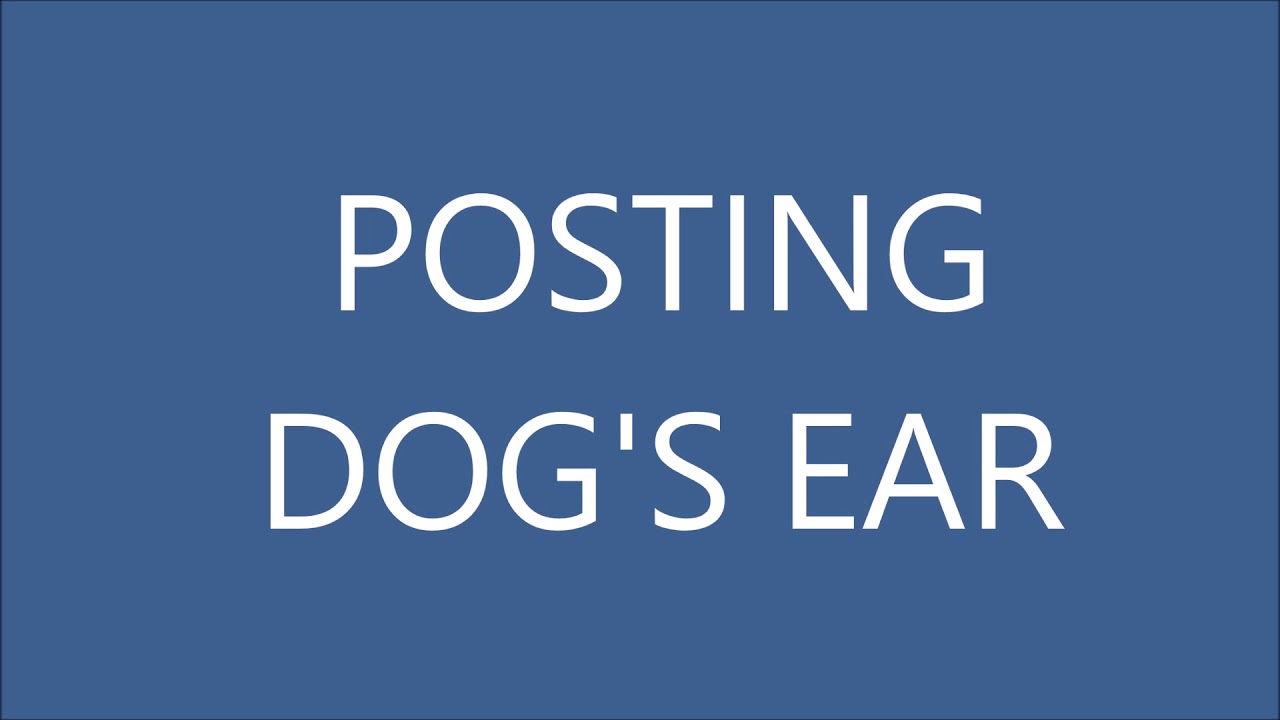 BACKER ROD DOBERMAN EAR POSTING - YouTube