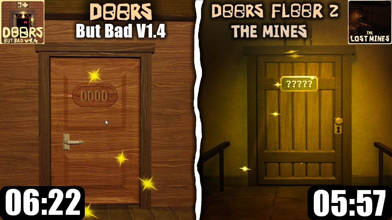 Doors But Bad V1.4 Vs DOORS The Lost Mines I FOUND 0000 DOOR ! │ WORLD ...