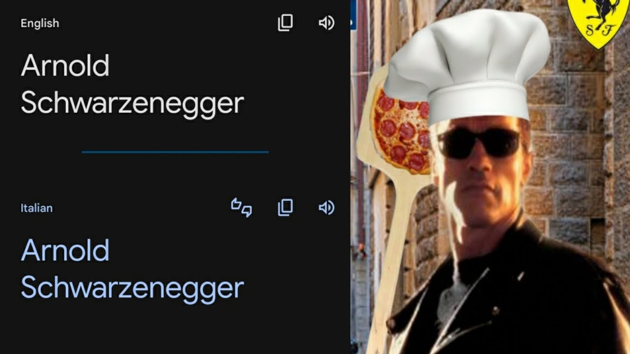 Arnold Schwarzenegger in different languages meme - YouTube