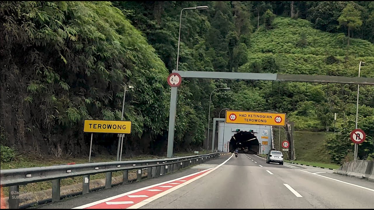 Kuala Lumpur To Ipoh Highway Road Tunnel with Awesome Views. - YouTube