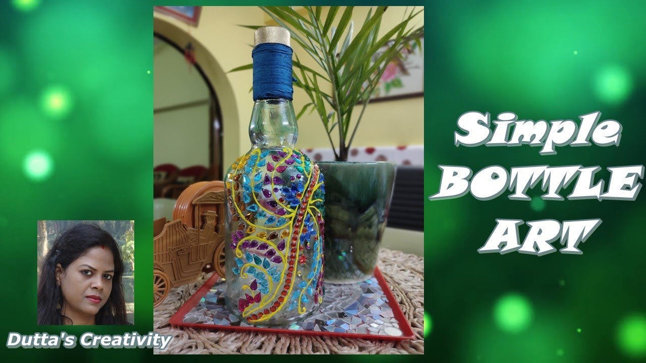 Simple Bottle Art|| DIY ||Bottle Craft|| Easy Bottle Art for Beginners ...