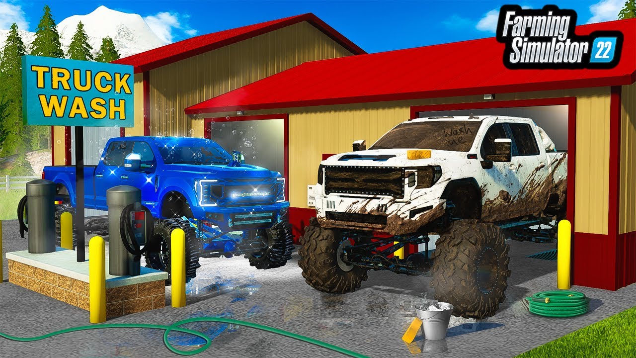 NEW LIFTED TRUCK WASH! (CRAZY MUDDING BUILDS) | FS22 - YouTube