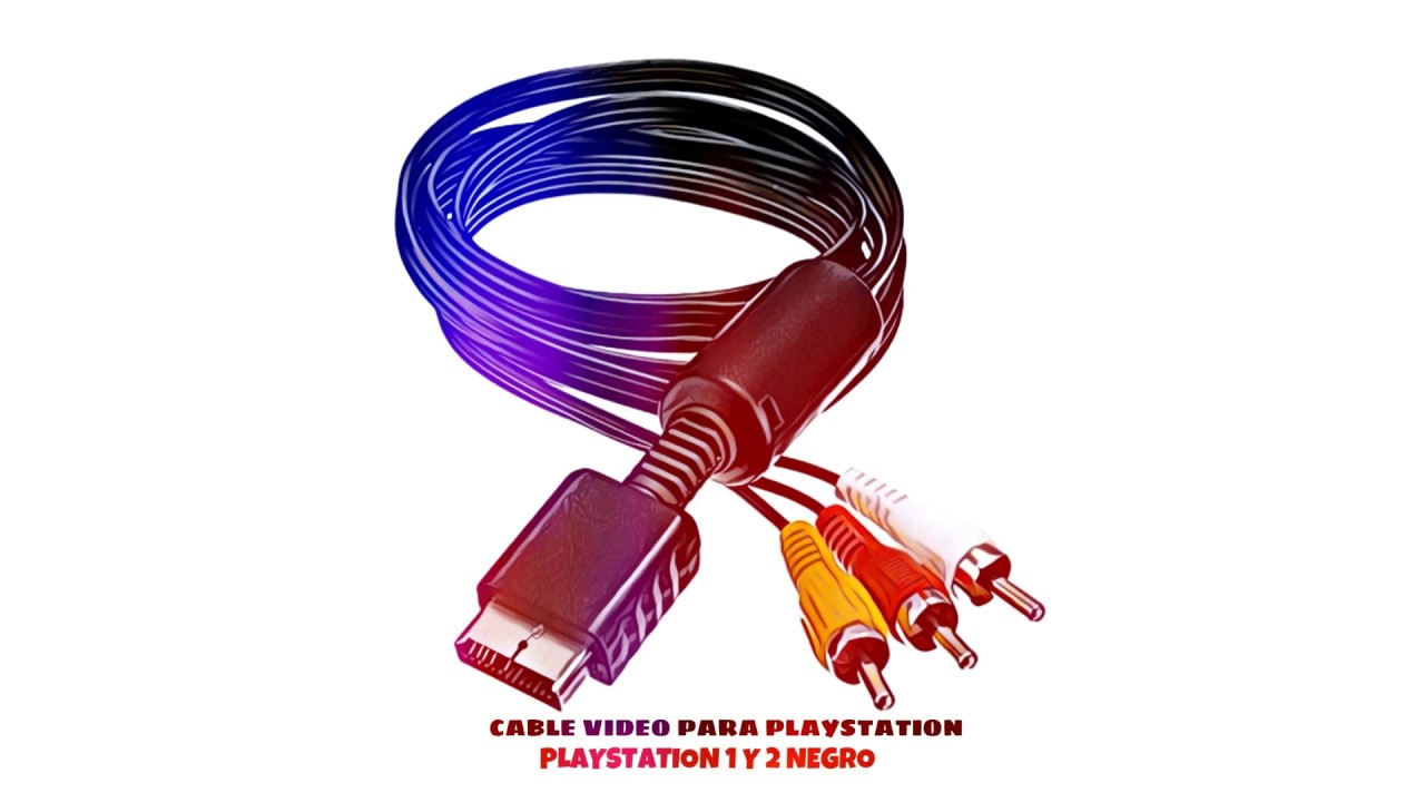 Cable video para PlayStation 1 y 2 Negro distribuido por CABLEPELADO ...