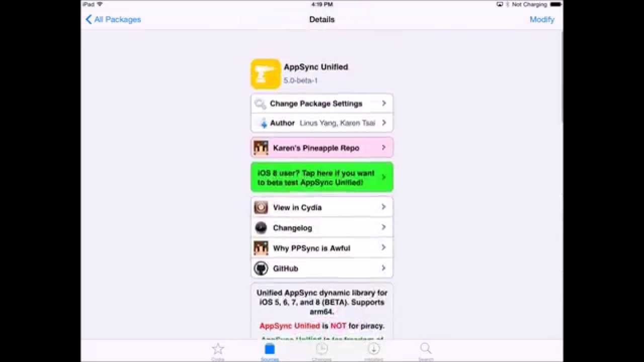 How to install appsync 5.0 BETA on IOS 8.1 for all IDevices(New) - YouTube