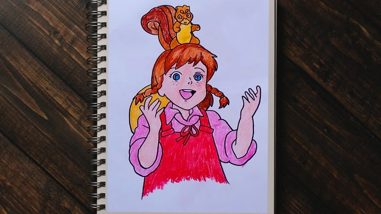 تعليم الرسم والتلوين للأطفال 🎨 رسم بوليانا خطوة بخطوة للمبتدئين How to ...