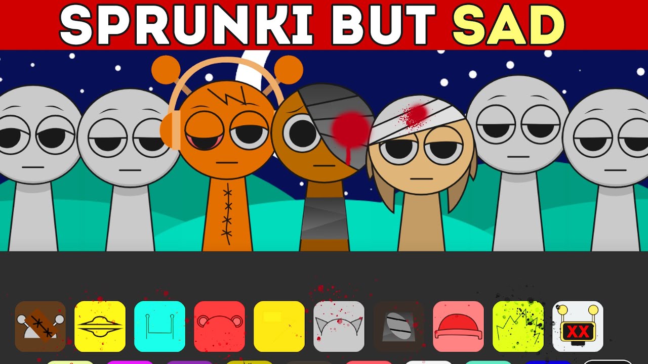 Sprunki but SAD Mod (new mod) - YouTube