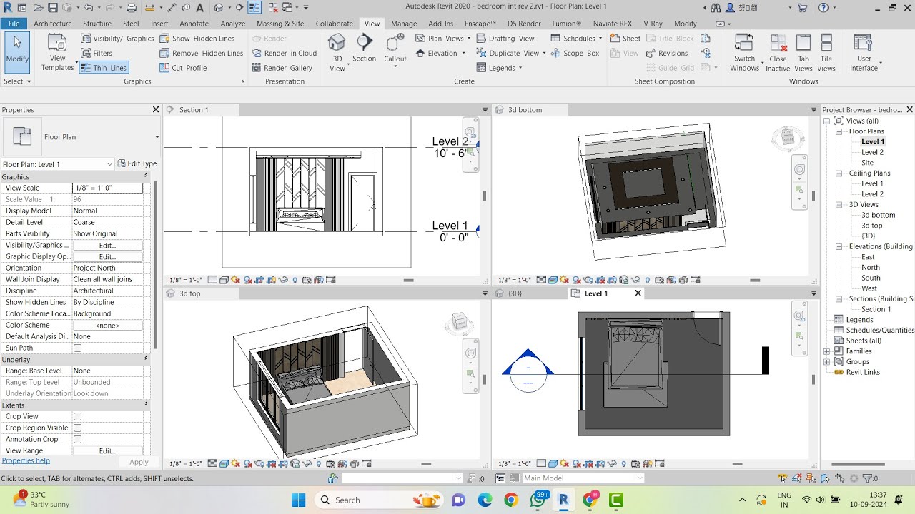 BEDROOM INTERIOR DESIGN TUTORIAL Part 01 - YouTube