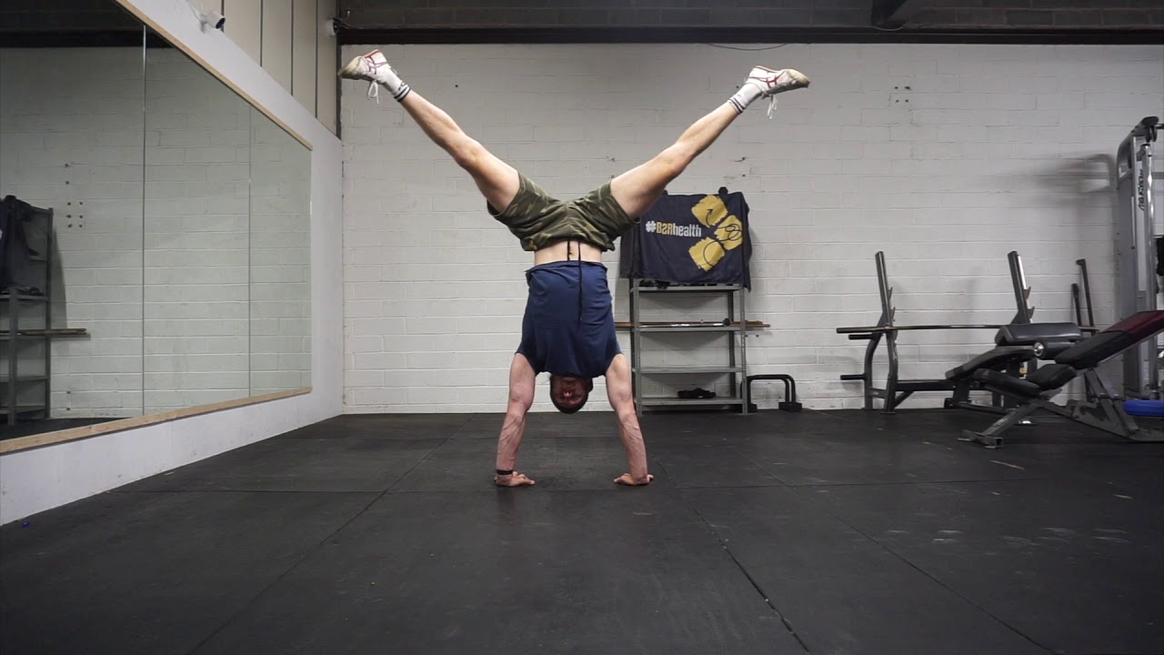 Freestanding Bananeira Straddle Leg Stretch - YouTube
