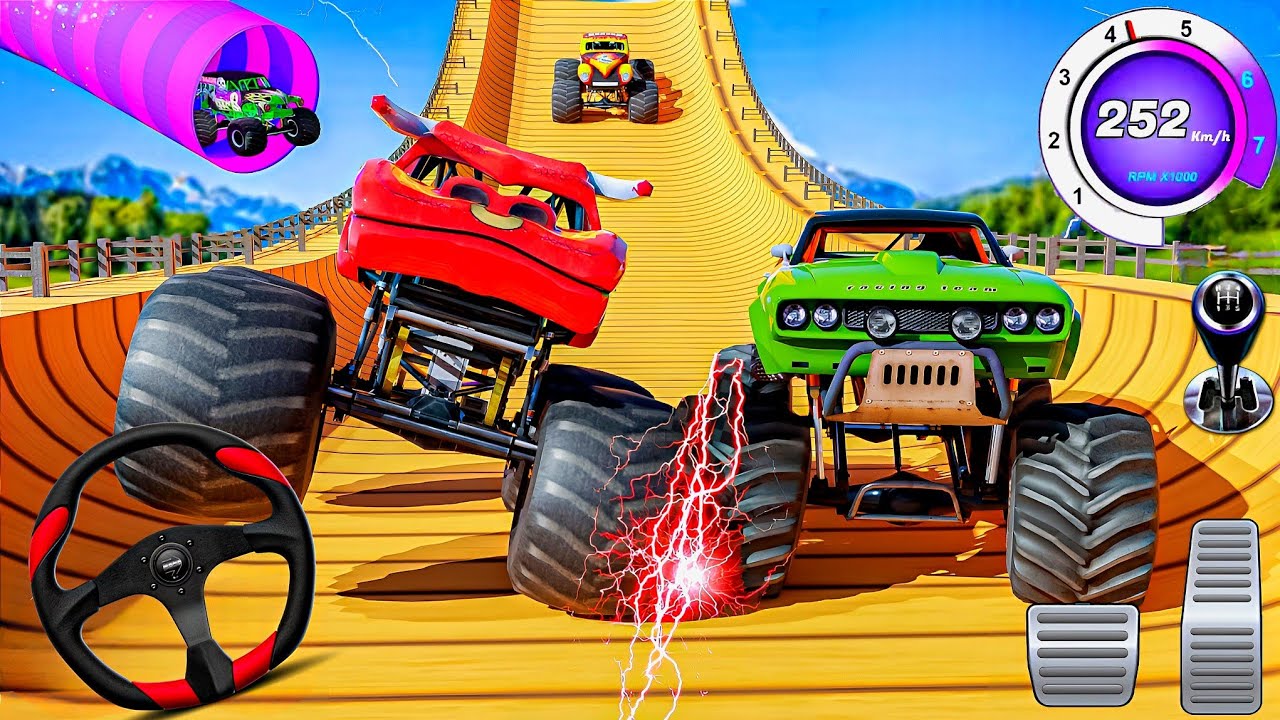 Monster Truck Mega Ramp Impossible Racing - GT Car Extreme Stunts ...