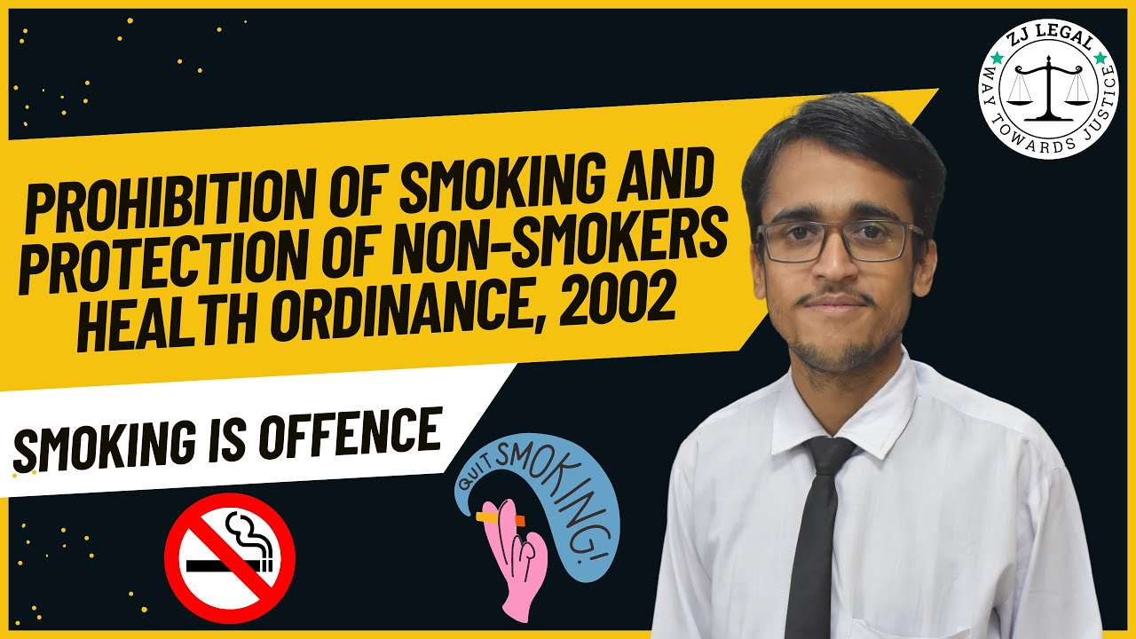 Prohibition of Smoking and Protection of Non-smokers health Ordinance ...
