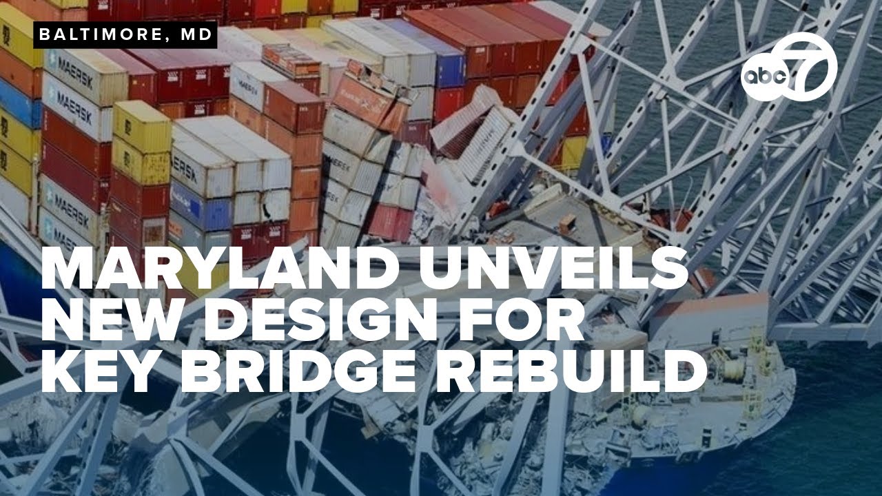 Maryland leaders unveil new design for Key Bridge rebuild - YouTube