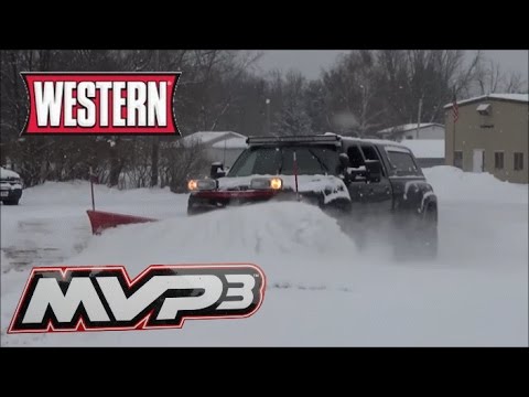 Darth Dually Snow Plowing Western MVP3 Silverado Duramax - YouTube