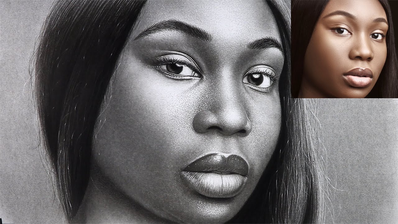 Charcoal and Graphite portrait || how to shade - YouTube