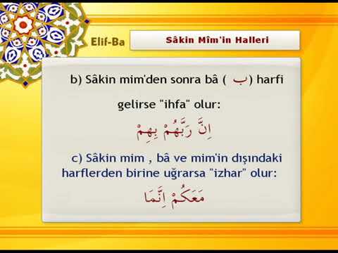 Tecvid Öğreniyorum Bölüm 18 - Sakin Mim'in Halleri