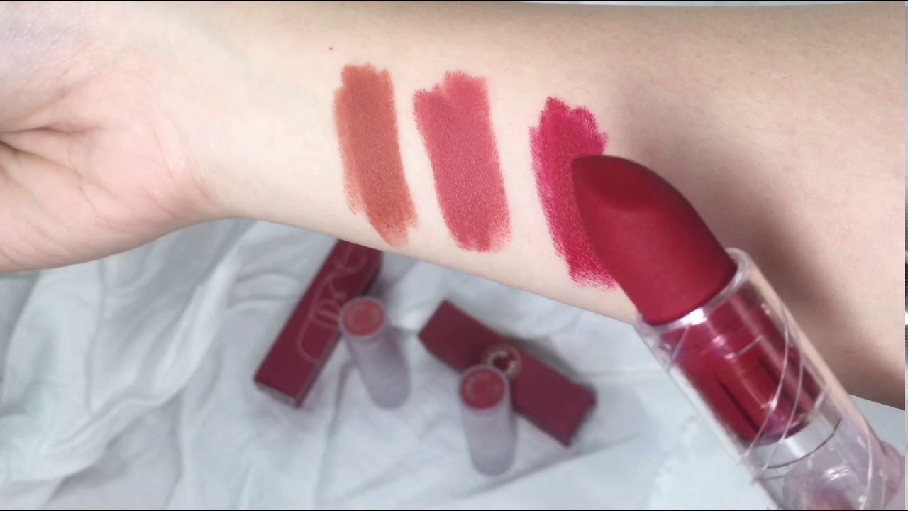 [REVIEW] Sunnies Face Fluff Matte Lipstick - YouTube